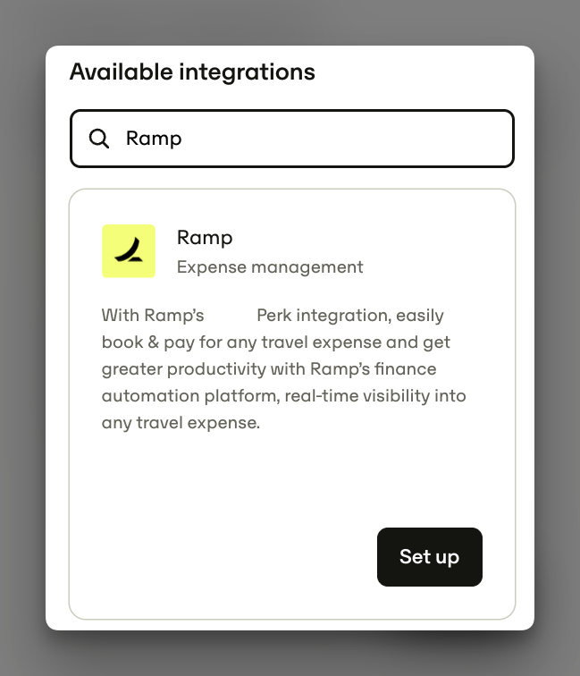Perk Integration: Overview and Setup Guide – Ramp