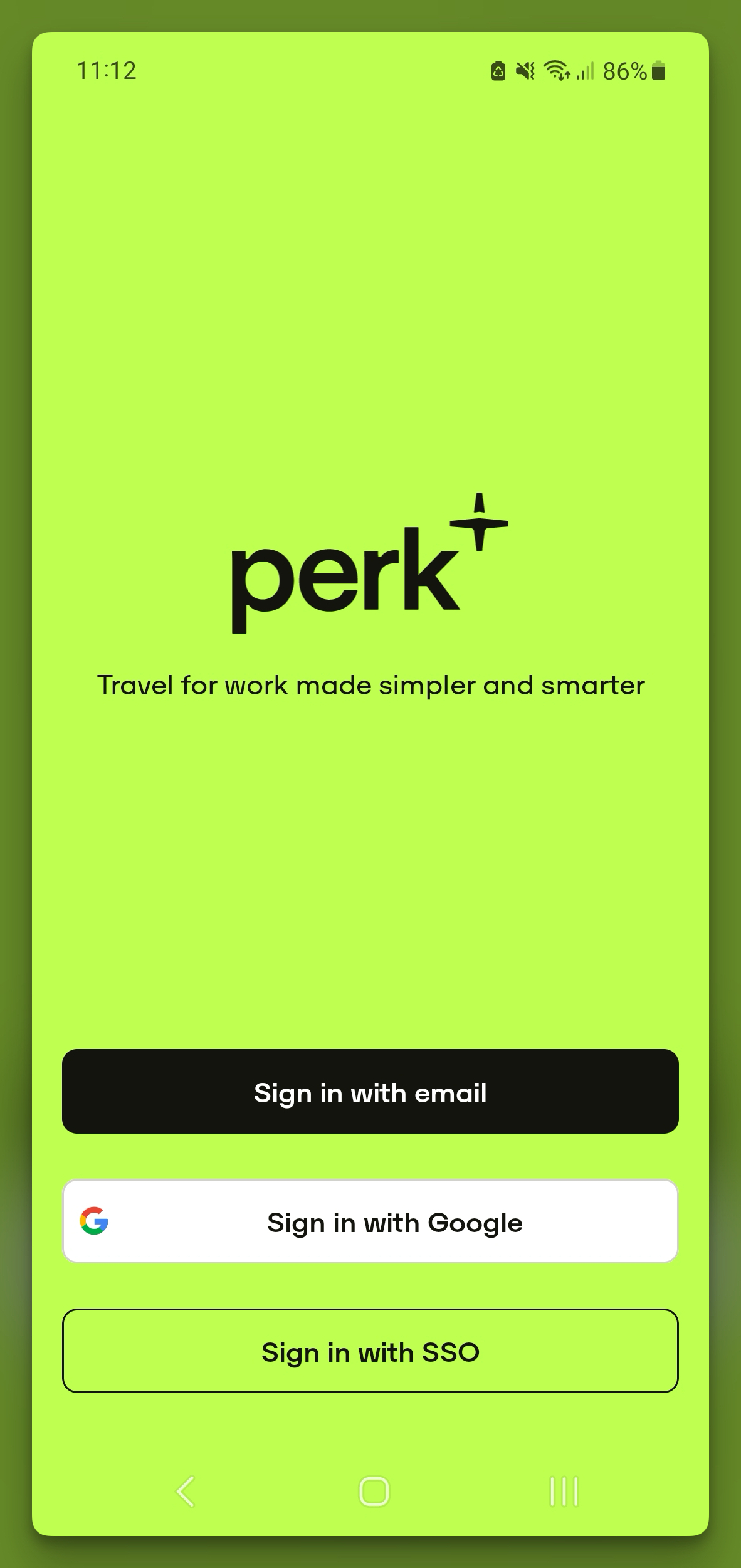 Sign in to the Perk app – Help center