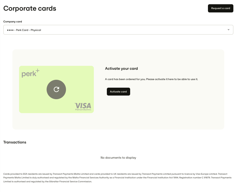 Activate your Perk Card – Help center