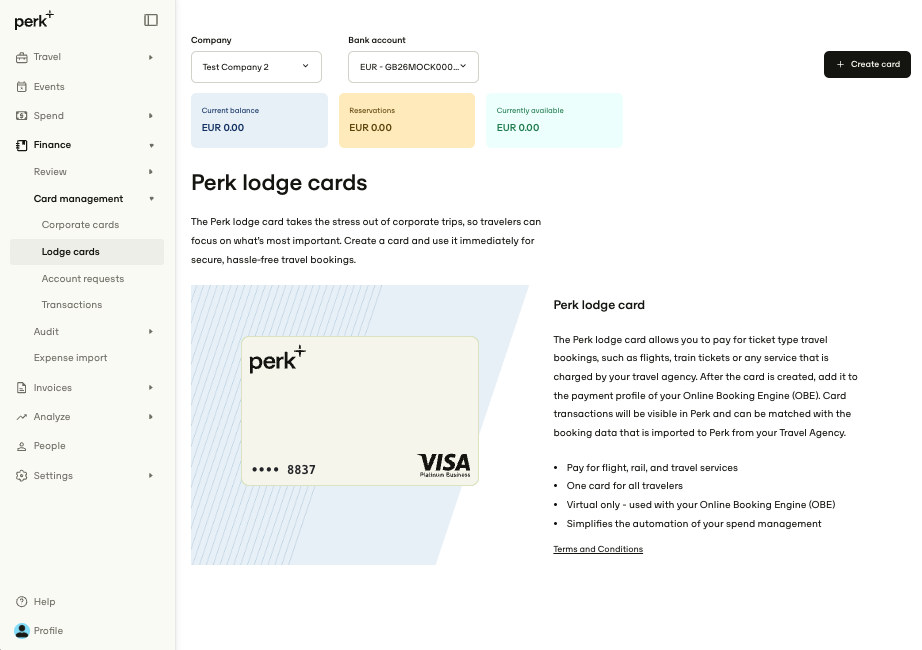 Create a Perk lodge card for your company – Help center