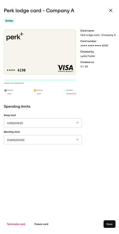 Manage Perk lodge cards – Help center