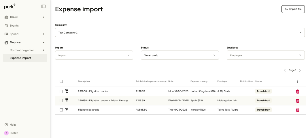 Manage travel expenses as travel spend processor – Help center