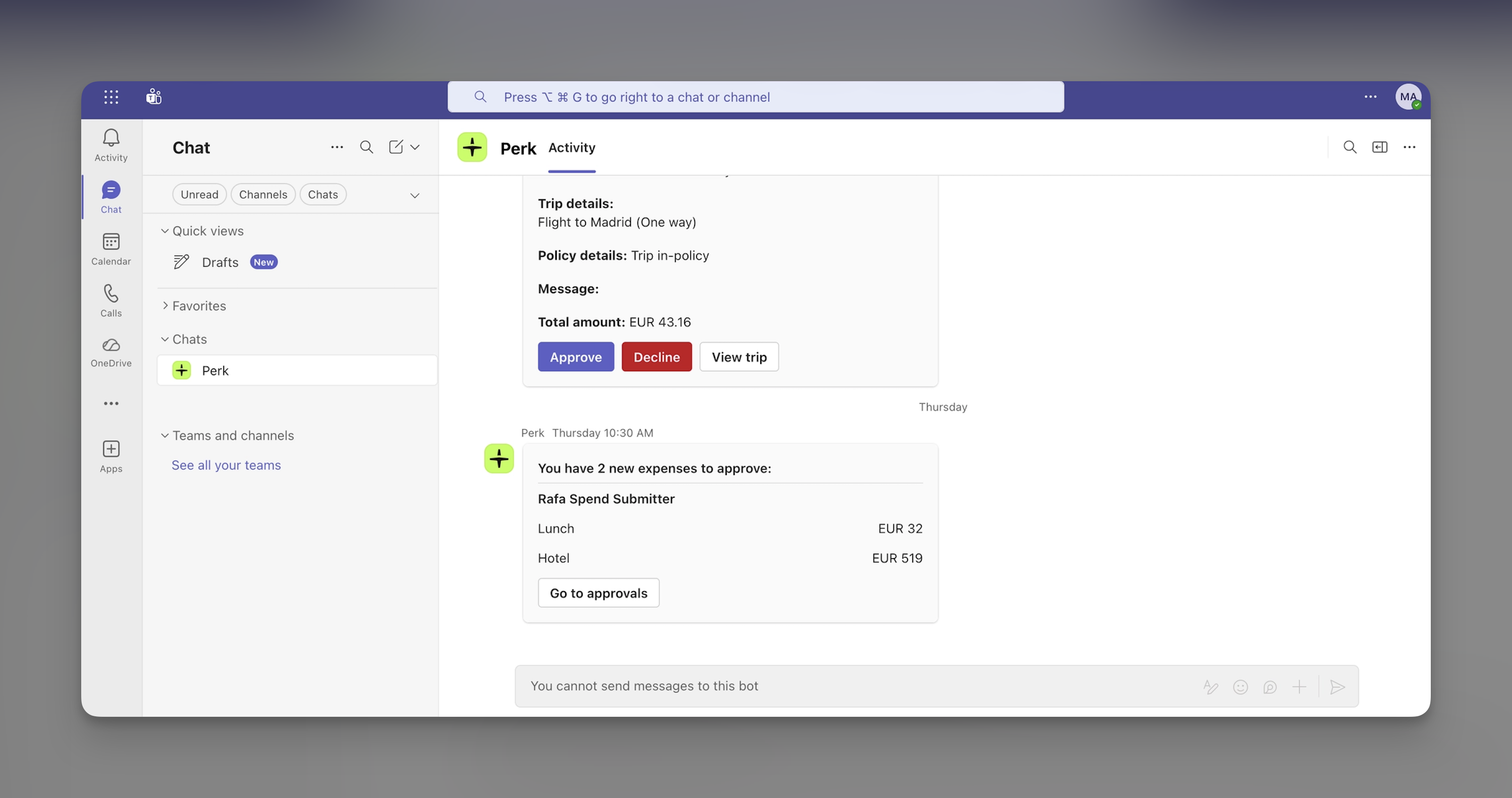Review expenses from a notification – Help center